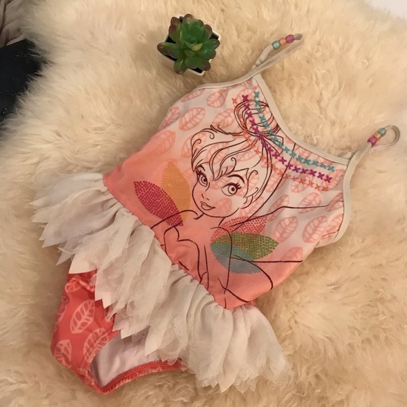 Disney | Swim | Disney Tinkerbell Pink Tutu Swimsuit 3 | Poshmark